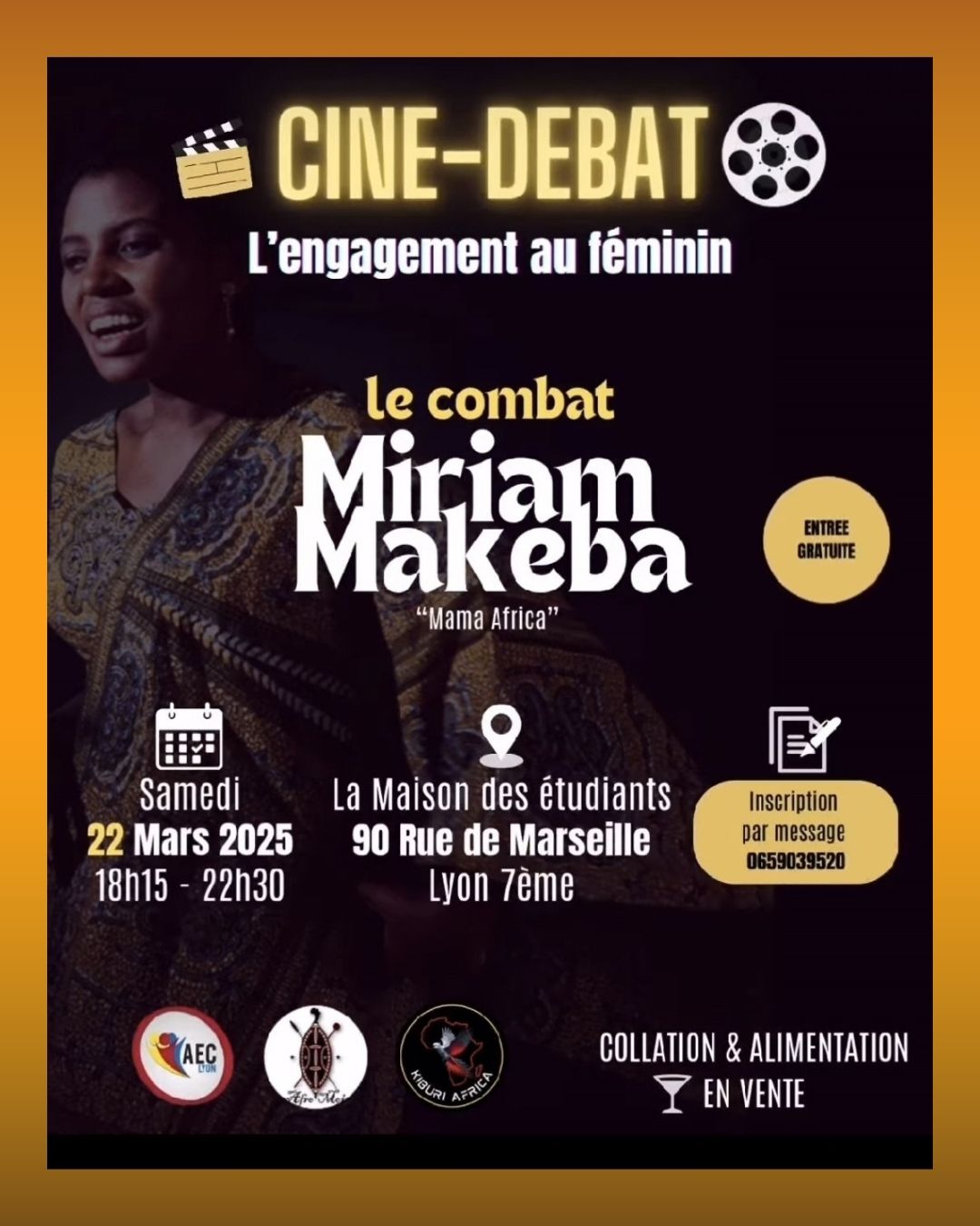 Spécial MWASI : Ciné débat sur l'engagement féminin de Miriam Makeba ...
